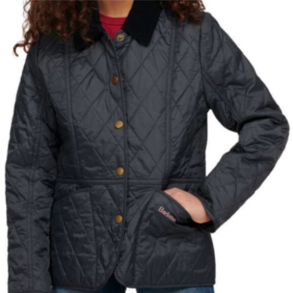 Barbour | Jackets & Coats | Barbour Liddesdale Girls Navy Quilted ...